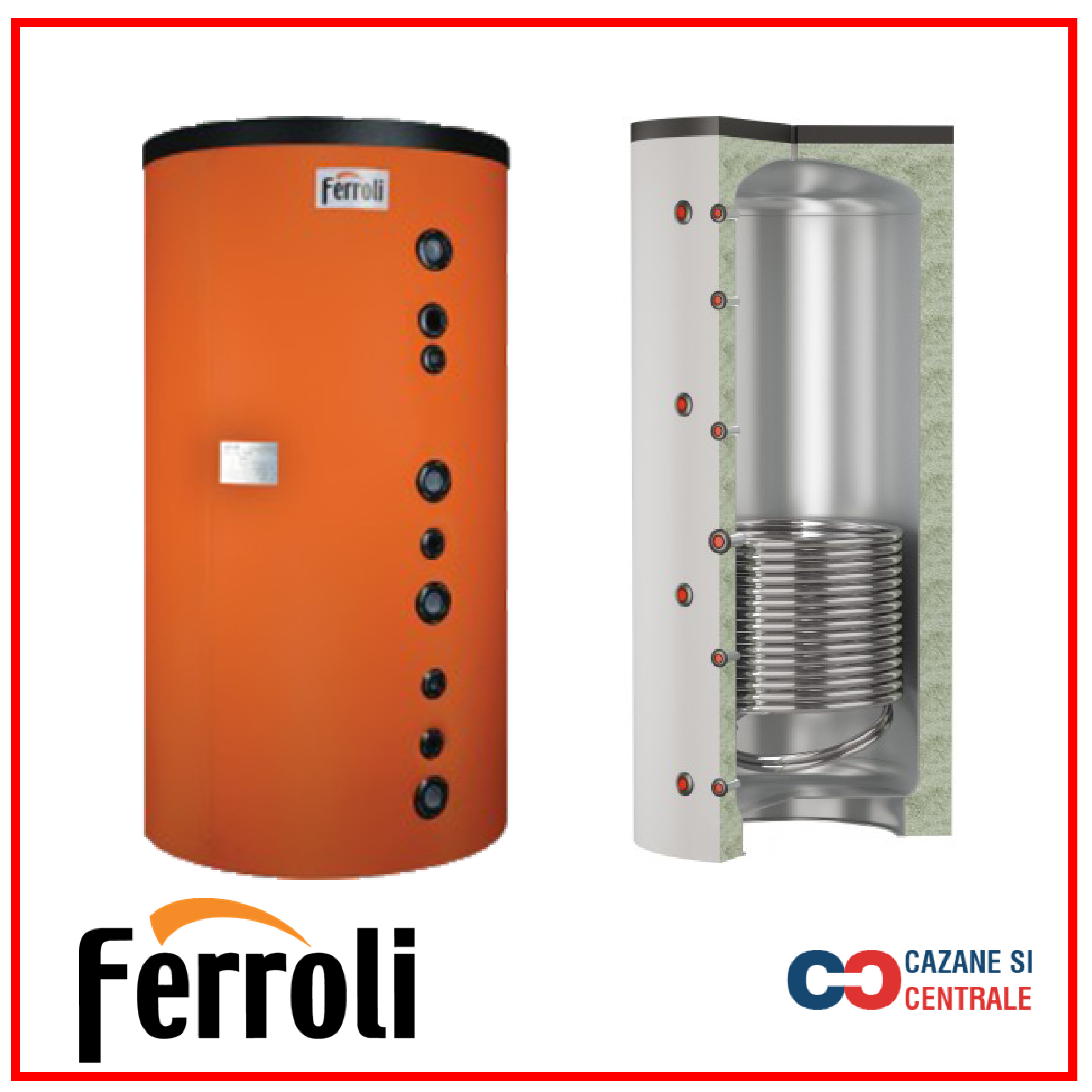 Puffer cu o serpentina FERROLI FB1 1000 - 1000 l