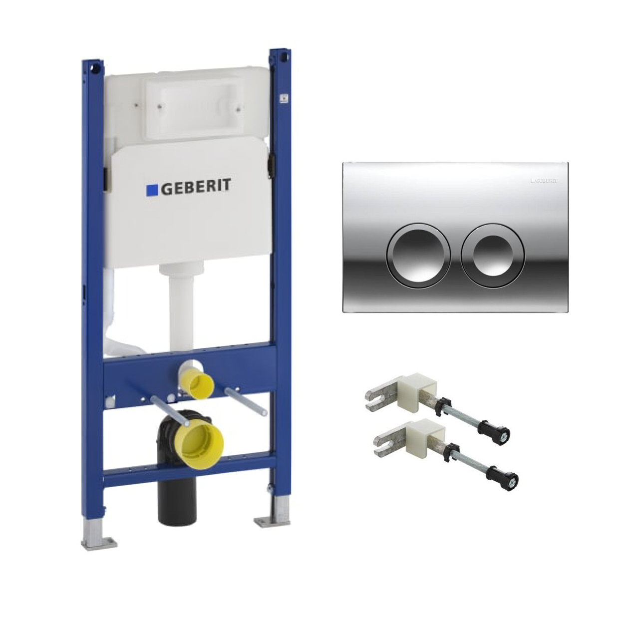 Set complet Geberit Duofix Delta UP100, set fixare si clapeta Delta21 crom