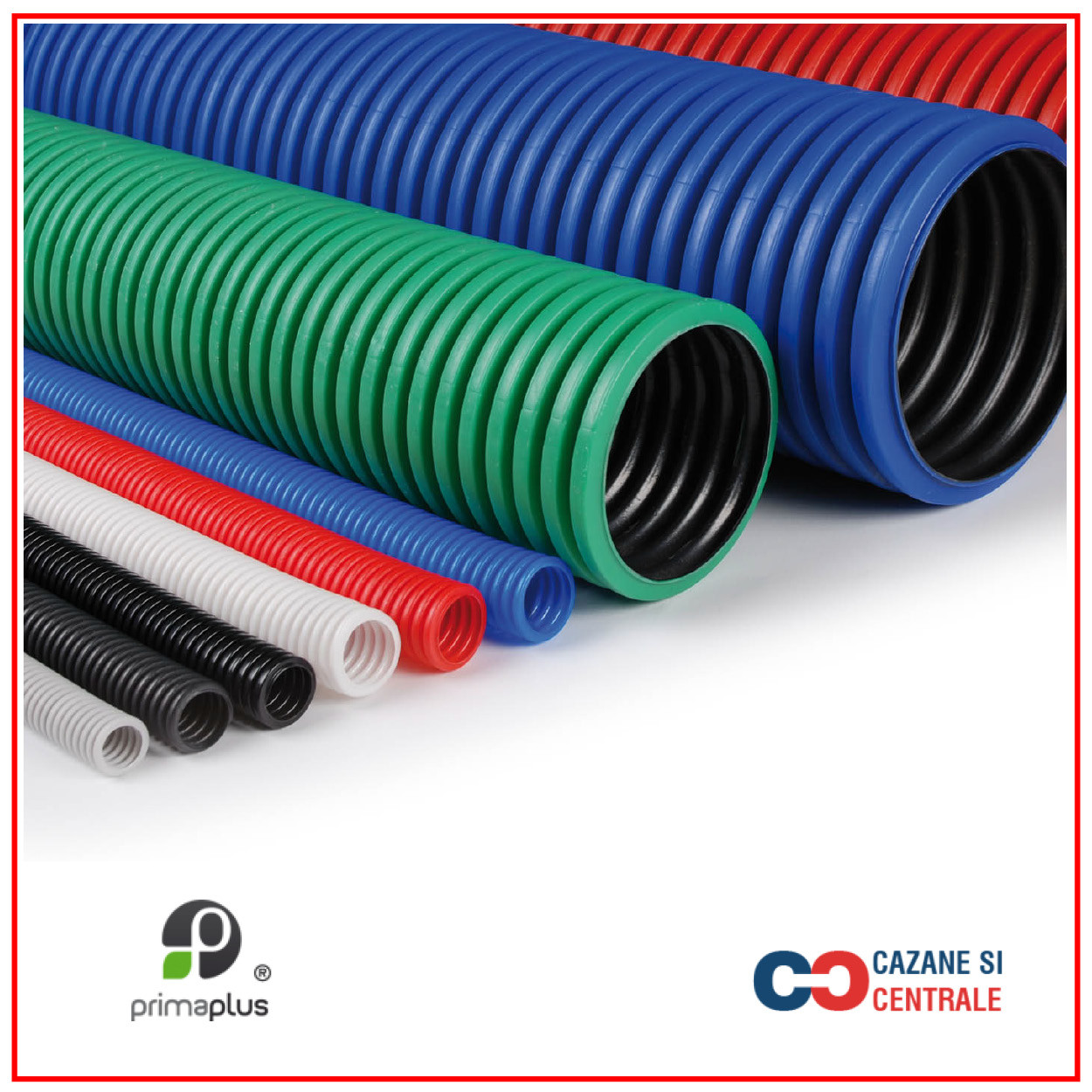 Tub flexibil pentru instalatii sanitare DN25-50M Rosu/Albastru - Cazane ...