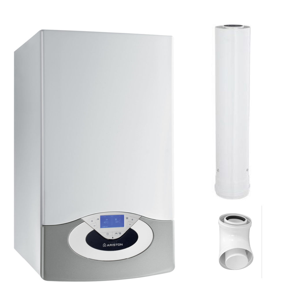 Centrala termica cu boiler incorporat inox cu doua rezervoare Ariston ...