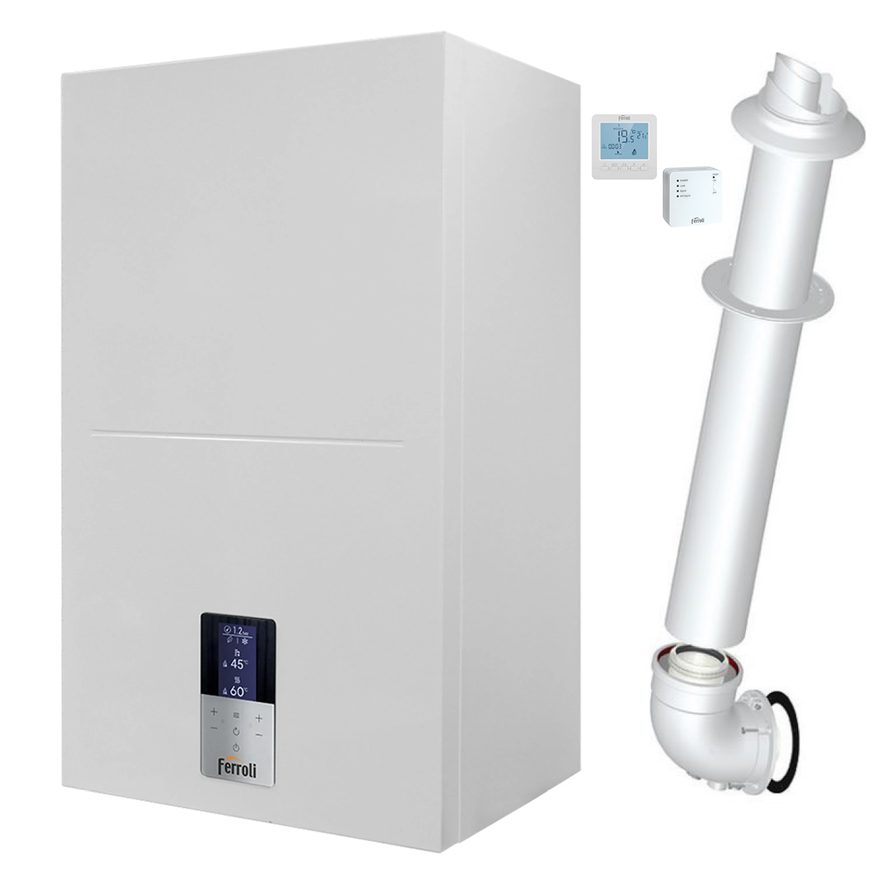 Centrala termica pe gaz in condensare Ferolli BlueHelix HiTech RRT 24C ...