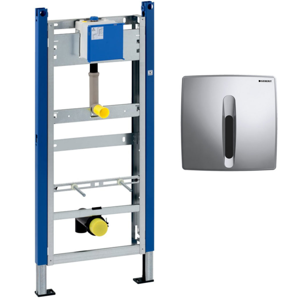 Set cadru pisoar + actionare electronică cu infraroșu Geberit Duofix ...