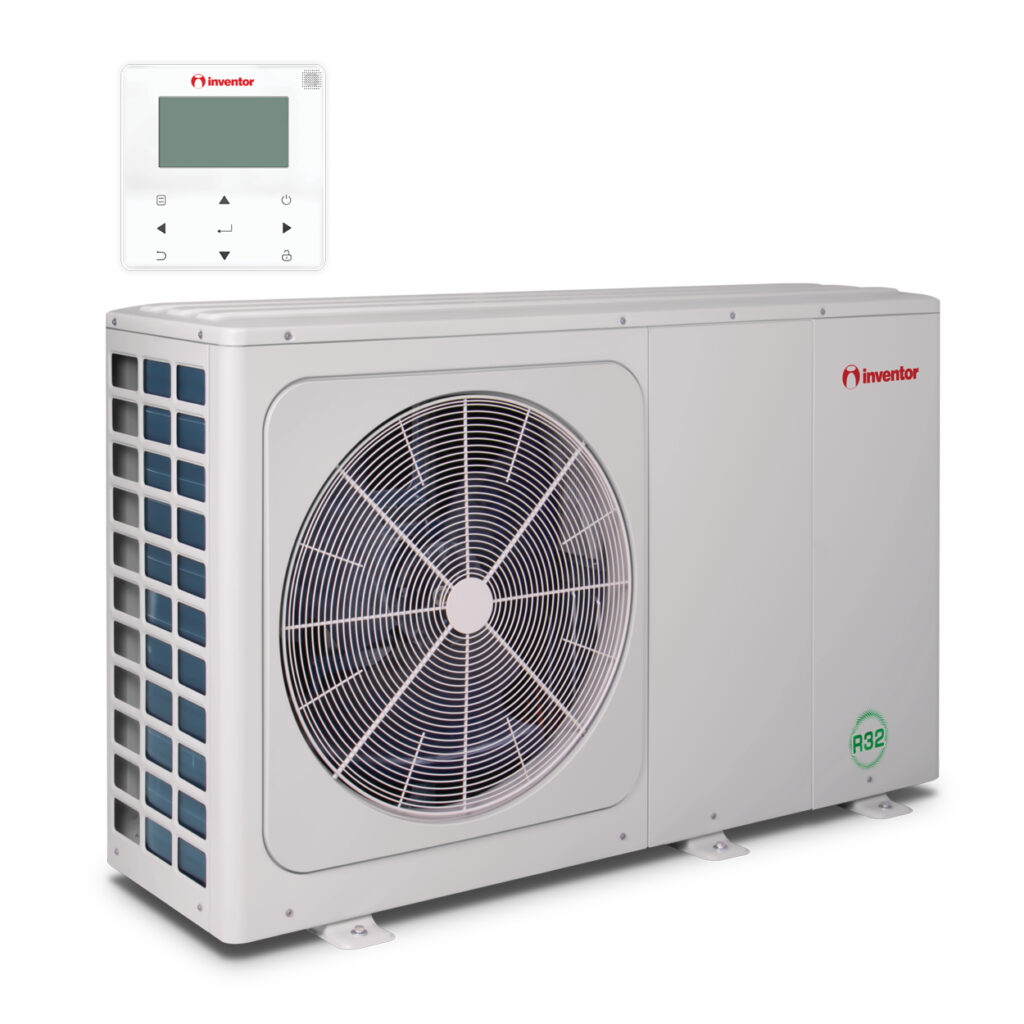 Pompa de caldura aer-apa monobloc R32 Inventor Matrix 14 kW 230 V, rezistenta 3 Kw, Clasa A ...